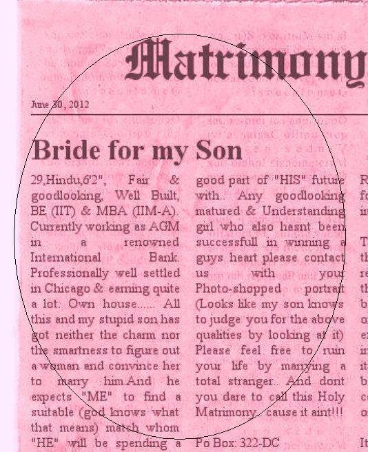 14 Matrimonial Ads on Indian Newspapers That Seem Too Funny To Be True ...