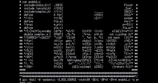 This Fluid Motion Simulation Entirely Made Using ASCII Characters Will Bring Out Your Inner Geek ...
