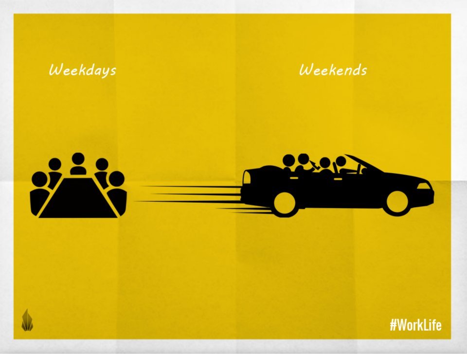 These Minimal Posters About Weekdays And Weekends Are Just Spot On ...