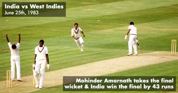 Here’s How India Won The 1983 World Cup, On This Day 32 Years Ago ...