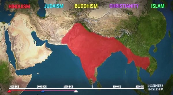 This Animated Map Shows How The Major Religions Spread Throughout The World