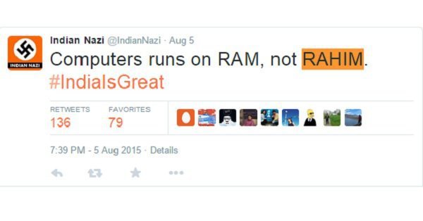 The Indian Nazi Is Trolling Hindu Extremists On Twitter & The Sarcasm ...