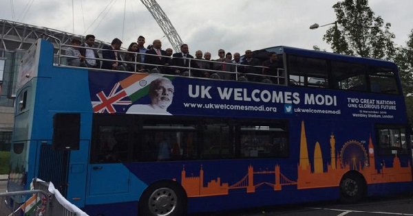 Modi Express Bus Launched In United Kingdom By Indian Community ...