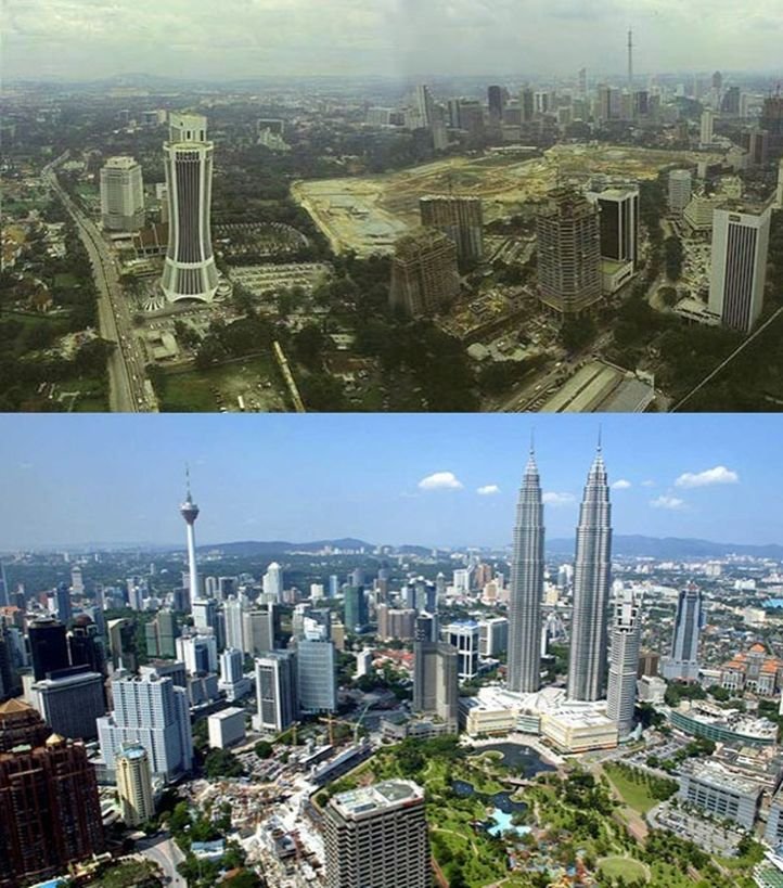 15 Before & After Photographs Of Cities From Around The World That Show ...