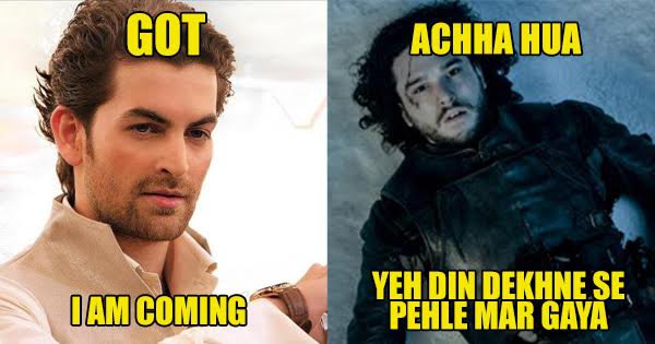 22 Neil Nitin Mukesh Memes That Explain How Every GoT Fan Is Feeling ...