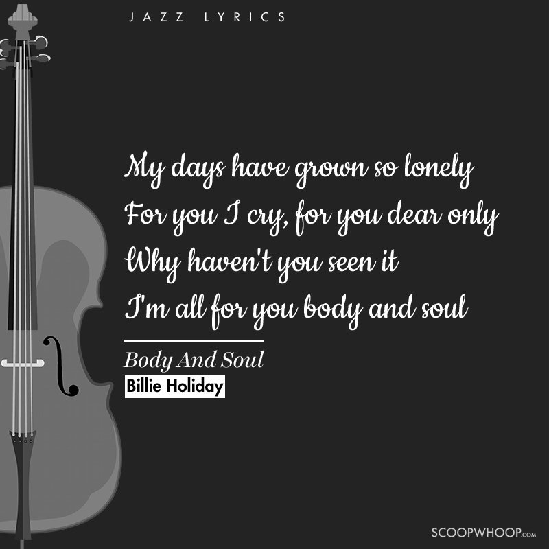 13 Beautiful Lyrics From Some Of The Most Famous Jazz Songs That Are ...