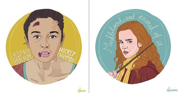 These Striking Illustrations Depict Popular Female Characters In A Bold ...