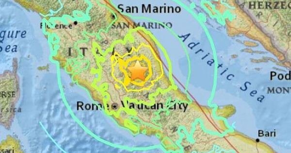 magnitude 6.2 earthquake strikes central Italy, tremors felt in rome