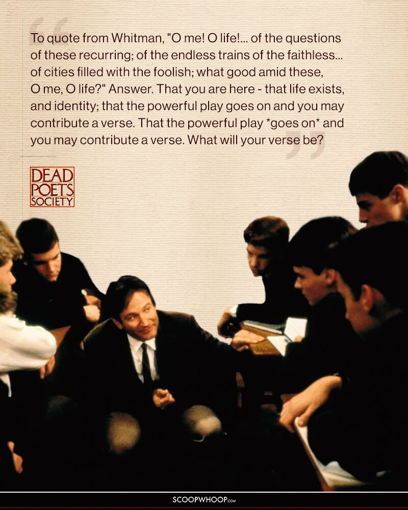 15 Inspiring Dead Poets Society Quotes | 15 Robin Williams 'Dead Poets ...