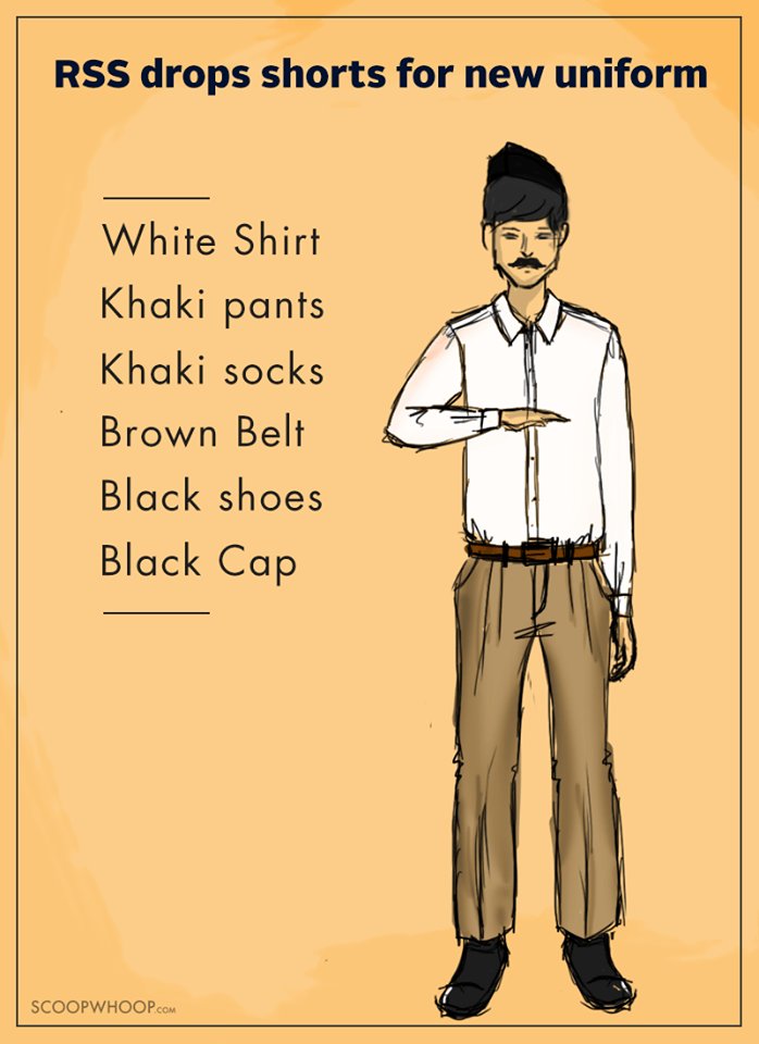 RSS Finally Throws In The Towel On Knickers, Adopts Long Khaki Trousers ...