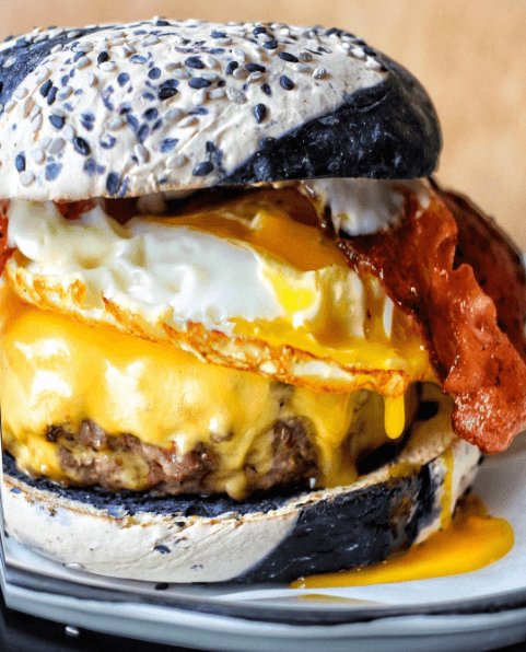 This Goth Bagel Burger Is The Stuff Our Dark Food Porn Dreams Are Made ...