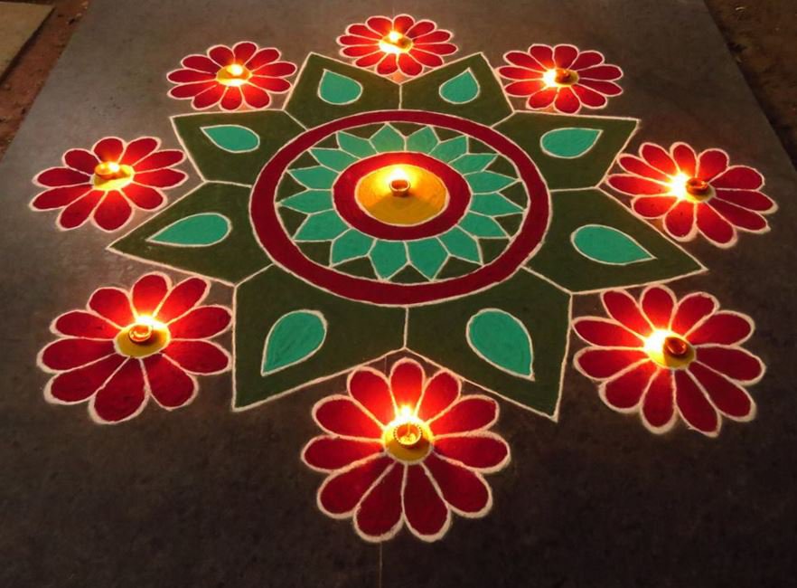 Brighten Up Your Home This Diwali With These 20 Easy-To-Do Rangoli Designs
