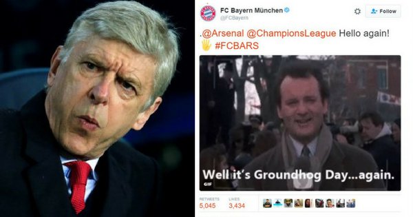 It’s Arsenal Vs Bayern Munich Yet Again In The Round Of 16 Of Champions ...