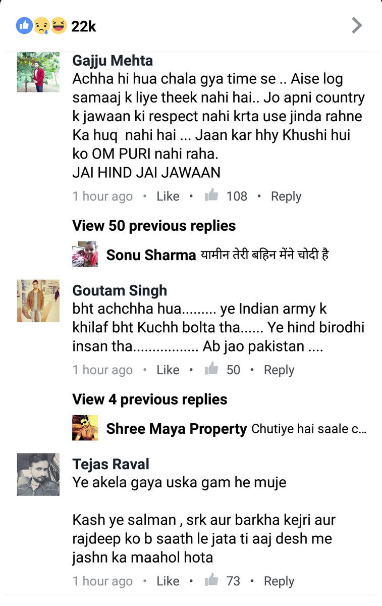 ‘Pakistani Pig, Anti-India’. How Some People Bade Om Puri Goodbye Is ...