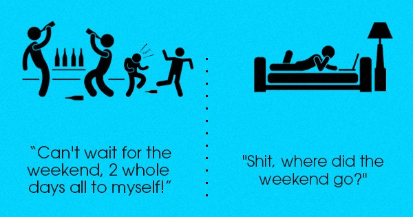 These Funny Posters Perfectly Show How We Expect Weekends To Be & How ...