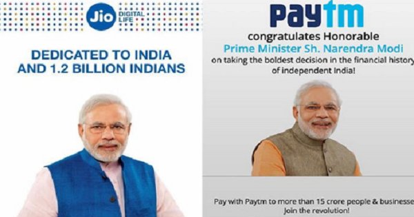 Reliance & Paytm Say Sorry For Using PM Modi’s Picture In Their Ads ...