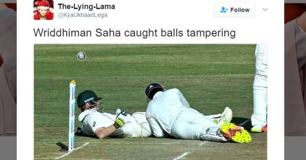 The Ball Got Stuck Between Steve Smith’s Legs But That Didn’t Stop Saha ...