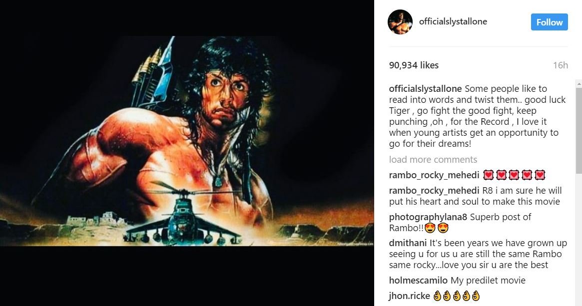 ‘Rambo’ Star Sylvester Stallone Says Tiger Shroff Will Do A Good Job In ...