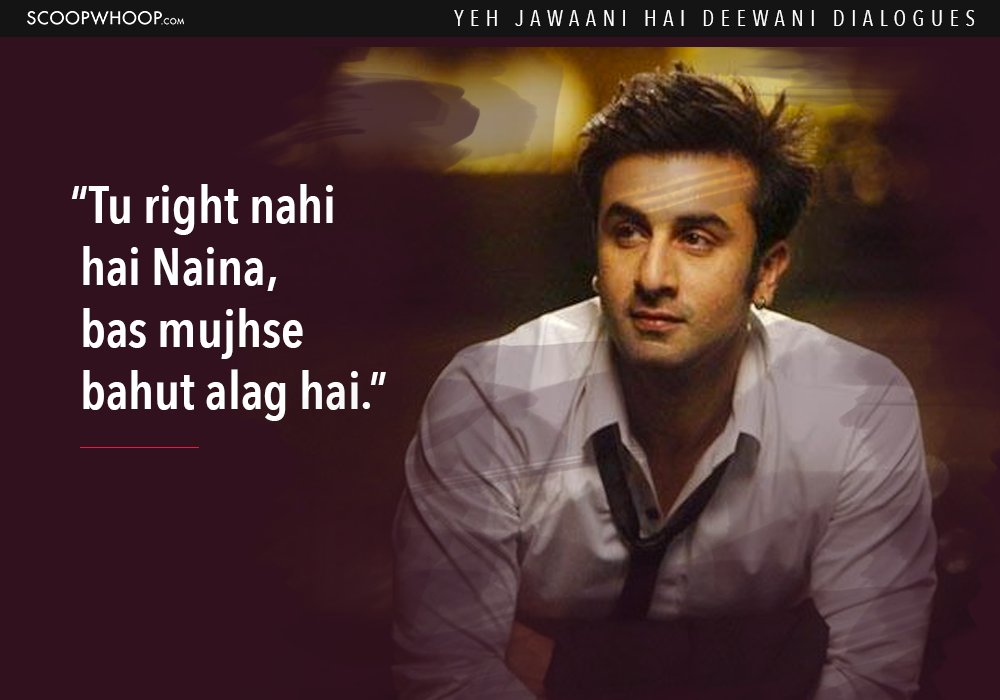 14 Best Yeh Jawaani Hai Deewani Dialogues