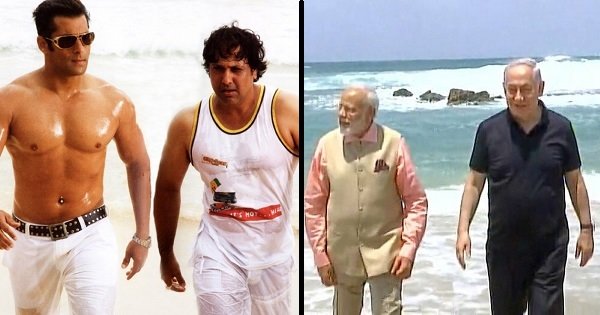 Modi & Netanyahu’s Bromantic Beach Photos Are The New Meme Sensation On ...