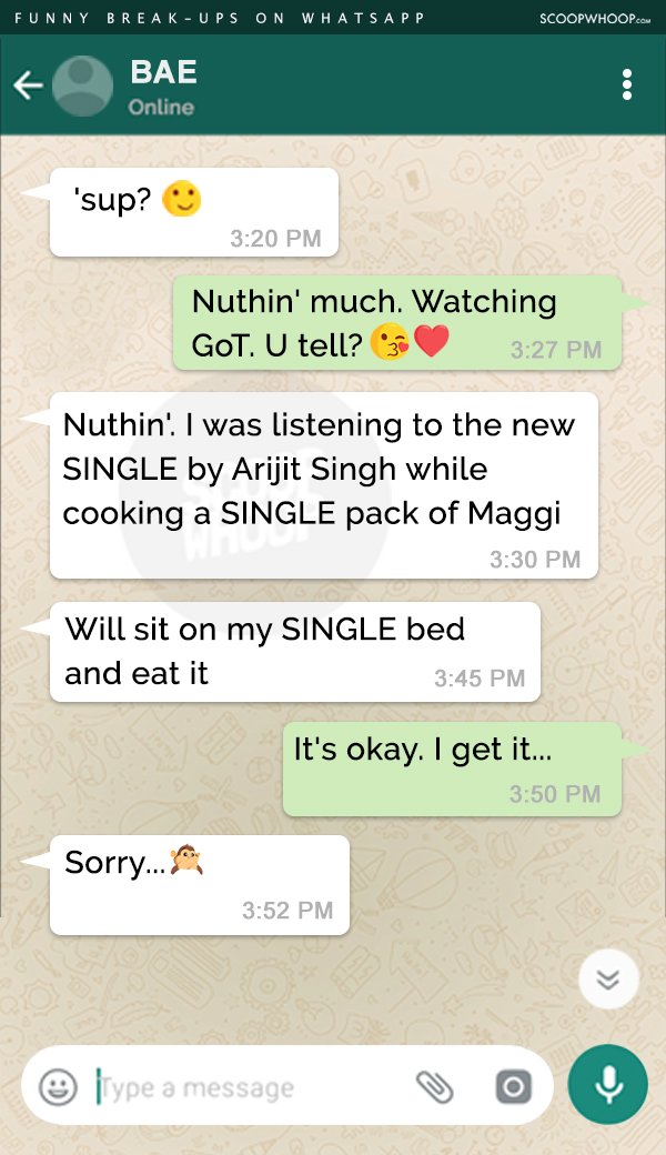 After Reading These Break-up Messages On WhatsApp, You’ll Be Thankful ...