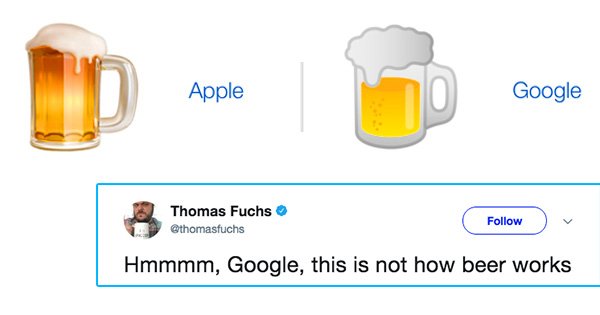 After The Cheeseburger, The Apple Vs Google Emoji War Has Shifted To ...