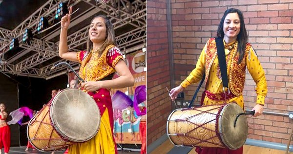 UK’s 1st Female Dhol Player Is Playing Some Mean Beats While Casually ...