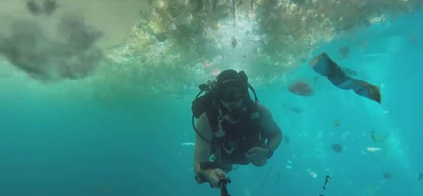 This Eye-Opening Video Of A Diver Swimming Through Plastic Waste Shows ...