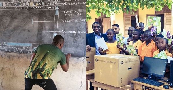 Ghana Teacher Who Went Viral For Teaching MS Word On Blackboard Gifted ...