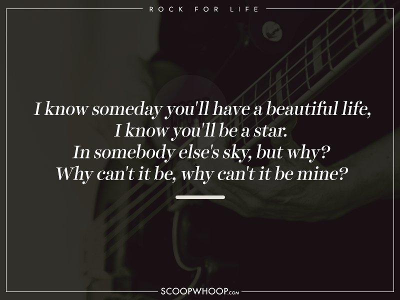 35 Rock Music Lyrics That Will Make A Fan Of Even The Most Die-Hard ...