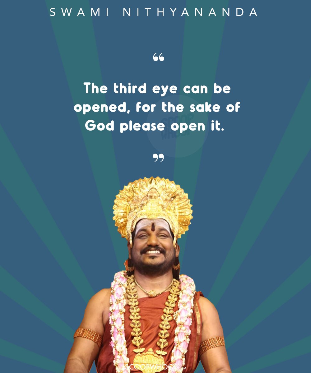 15 Swami Nithyananda Funny Quotes Which Proves Common Sense Is For Losers