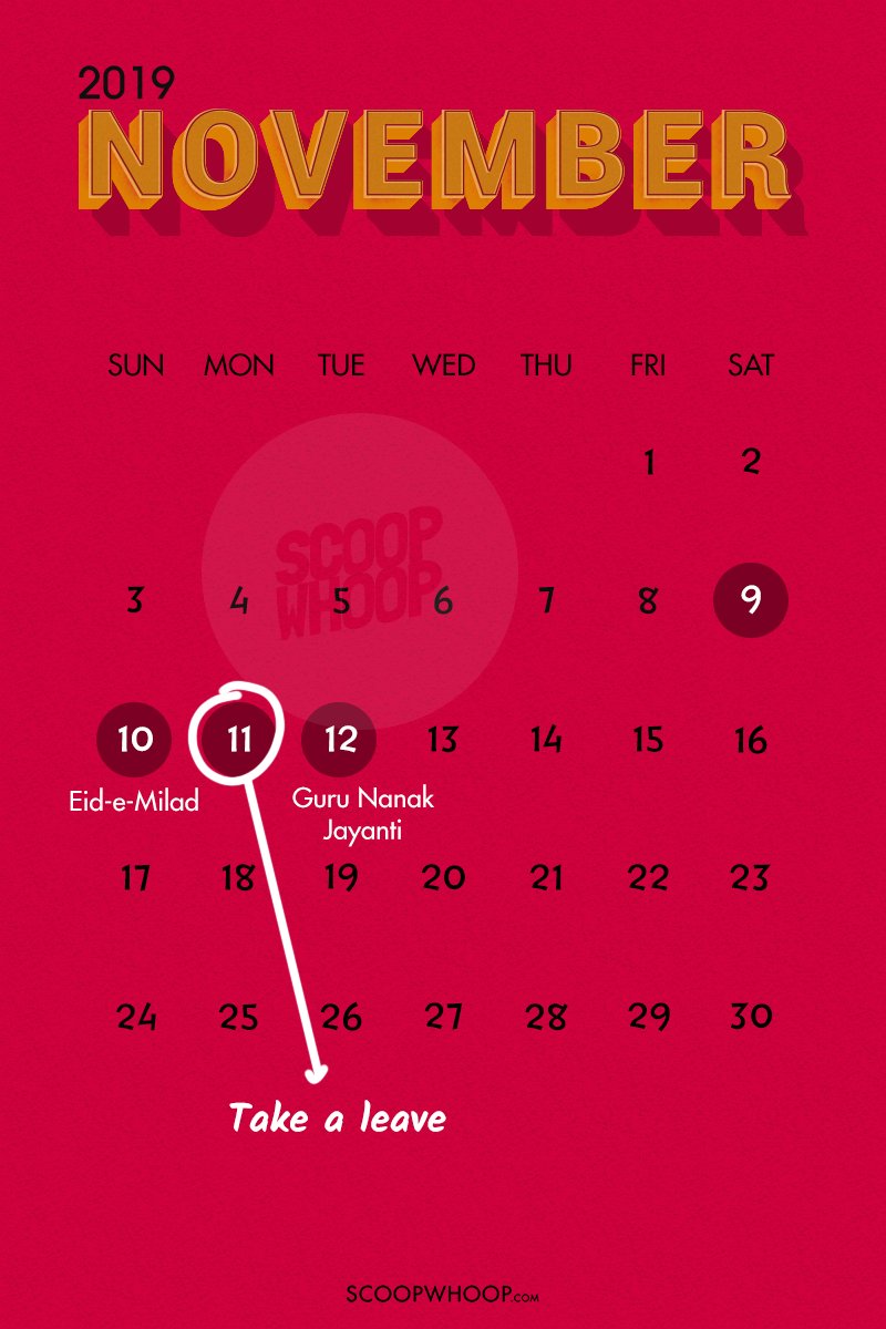 Here Are All The Long Weekends In 2019. You’re Welcome - ScoopWhoop