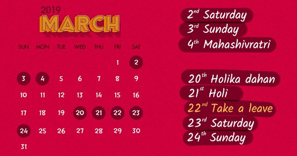 Here Are All The Long Weekends In 2019. You’re Welcome - ScoopWhoop