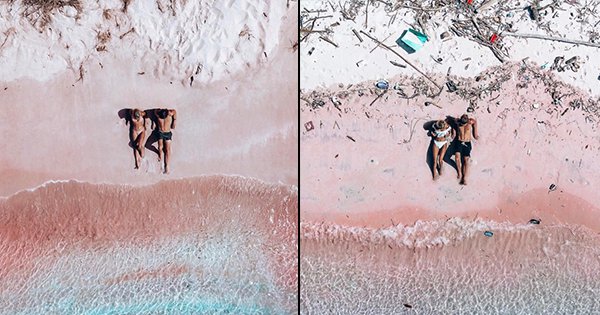 Travel Bloggers Visit ‘Pink Beach’ After A Year But Find It’s Now Been ...