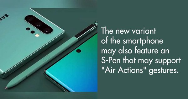 Features of Samsung Galaxy Note 10 Series Leaked Online & Here's What ...