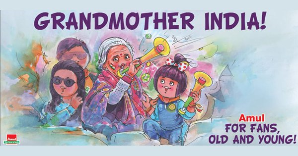 Amul Celebrates The 87-Year-Old ‘Super Dadi’ Cricket Fan Charulata With ...