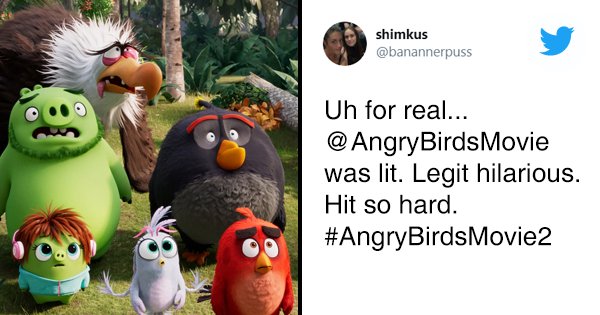 Tweets To Read Before Watching Angry Birds Movie 2