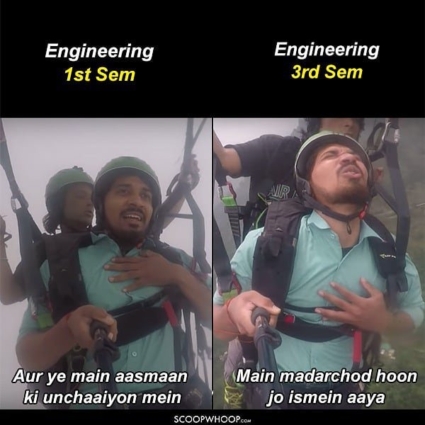 Engineering 1st semester Vs 3rd semester - ScoopWhoop