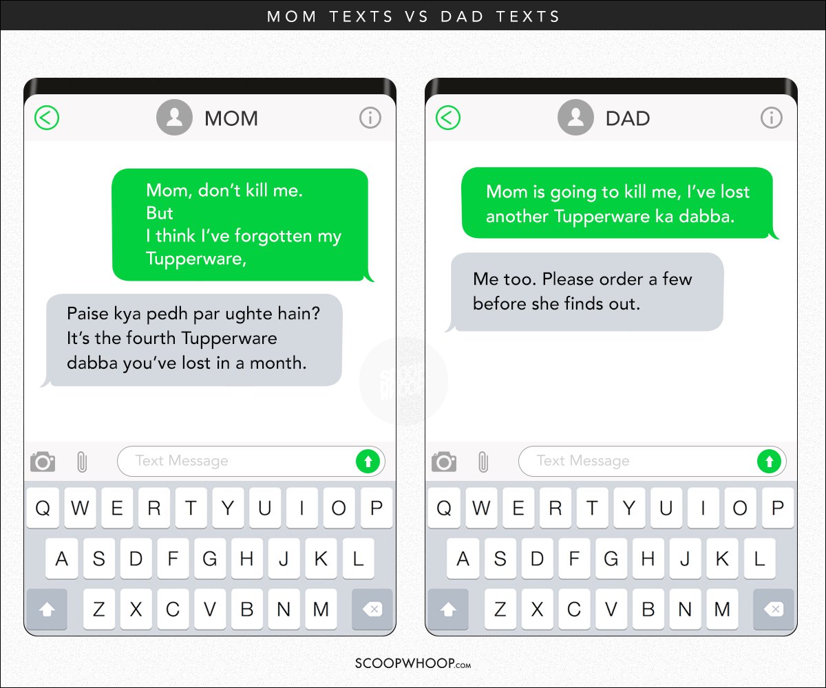 11 Messages That Prove Mom & Dad Are 2 Different Species When It Comes ...