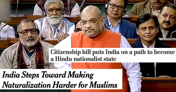 International Media On The Citizenship Amendment Bill 2019