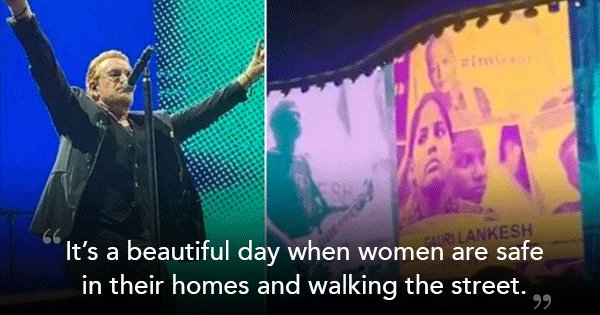 U2 Pays Tribute To Female Icons Of The Country In Mumbai Concert