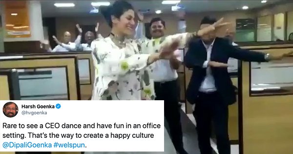 Dancing Video of welspun's ceo at her office is going viral