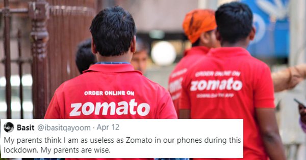 Twitter User Says, 'My Parents Think I Am As Useless As Zomato', Zomato ...