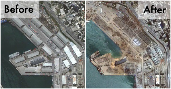 Before & After Satellite Images Of Beirut Capture The Intensity Of The ...