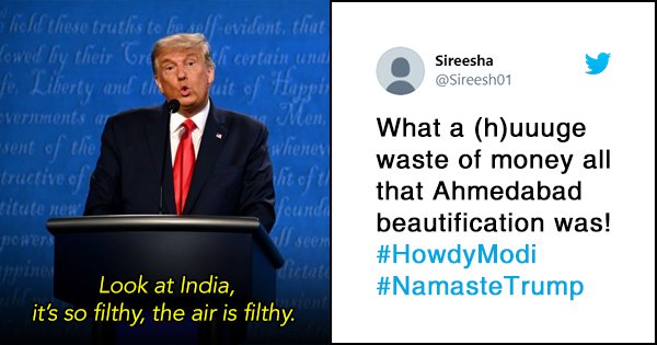 Trump Says 'India Is Filthy' During Presidential Debate. Desi Twitter ...