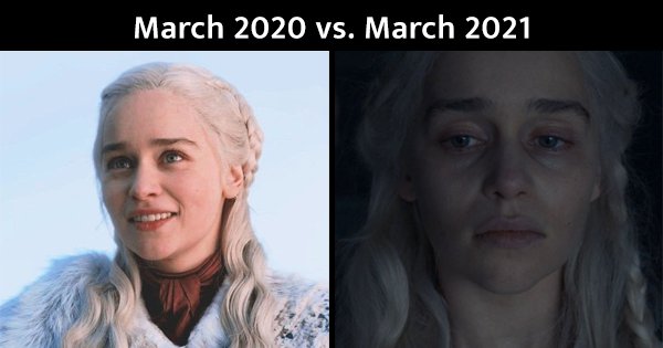 'March 2020 Vs March 2021' Tweets That Show Just How Old We Have All ...