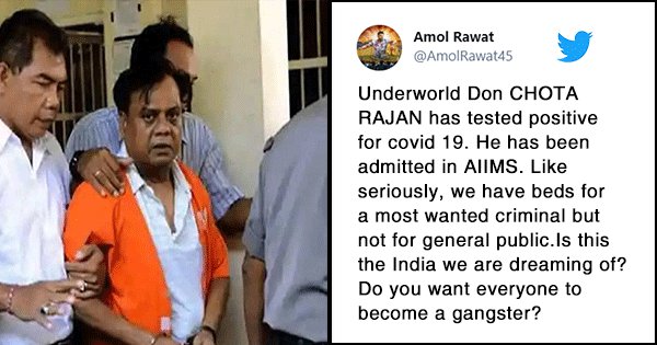 Twitter Questions Gangster Chhota Rajan Getting VIP Treatment While ...