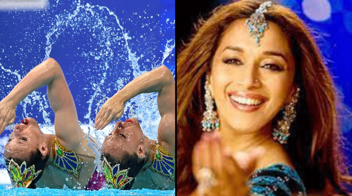 This Duo Of Swimmers From Israel Perform To Madhuri Dixit's "Aaja ...