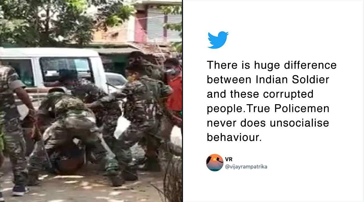 Twitter Is Enraged After Video Shows Cops Thrashing Army Jawan For Not ...