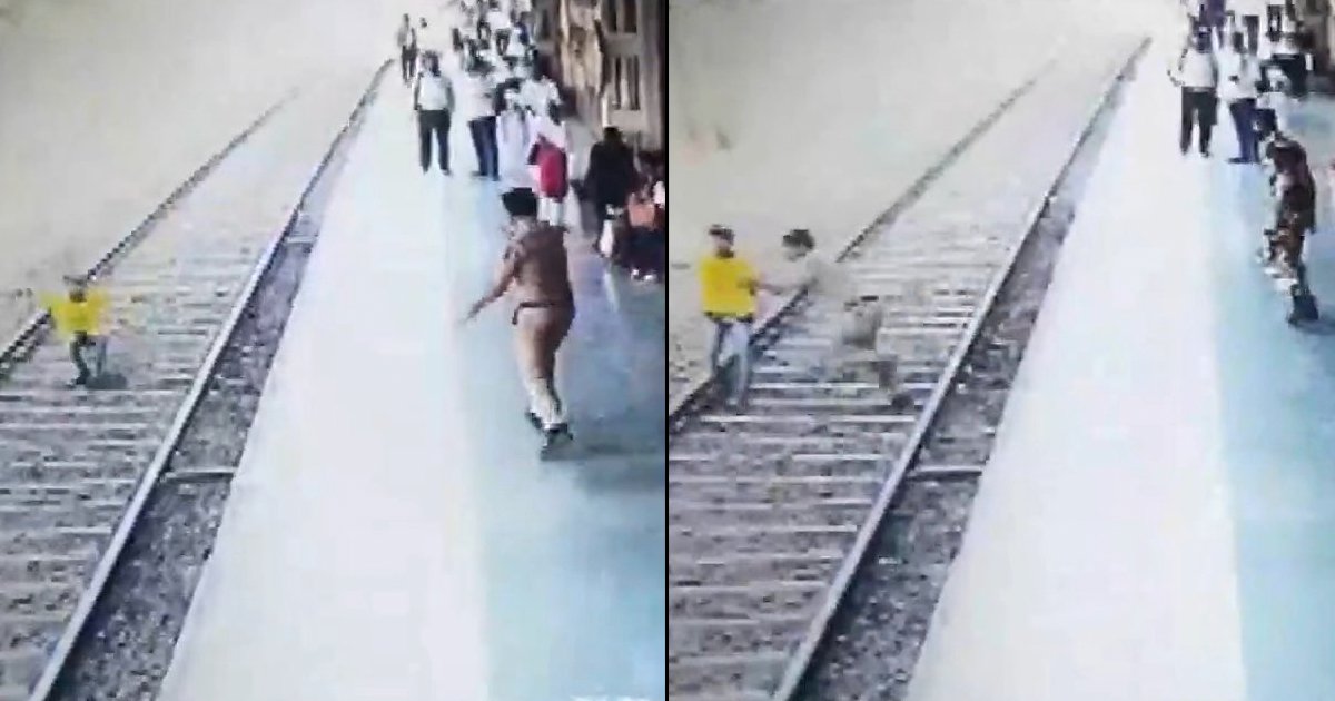 Video Of Police Personnel Saving A Young Man From An Express Train ...